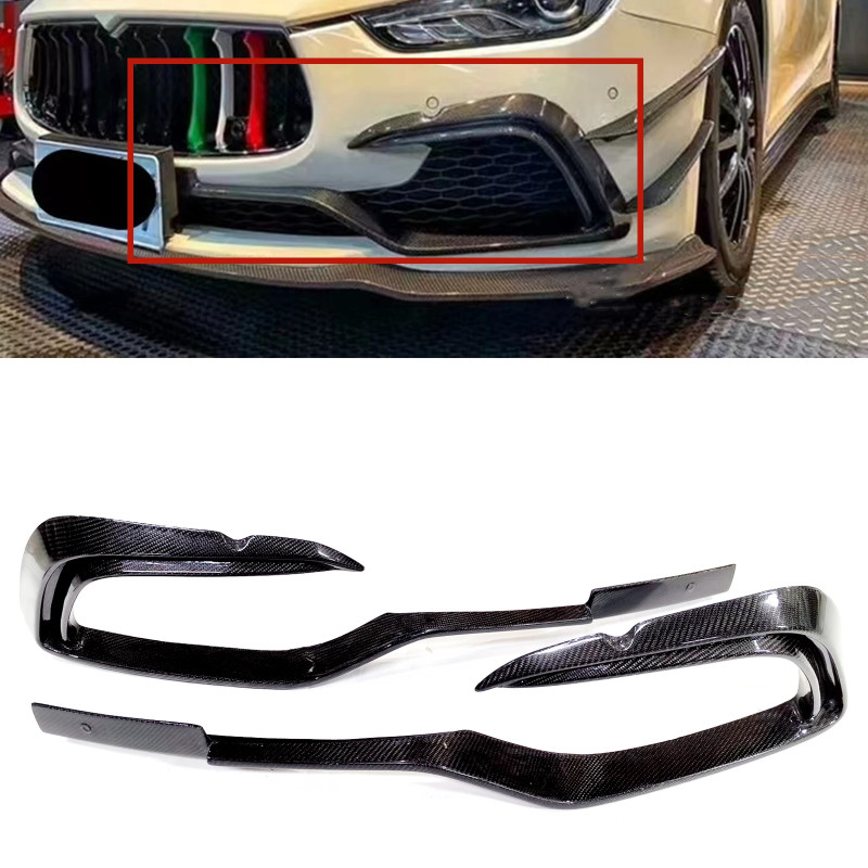 For Maserati Ghibli 2014 2015 2016 2017 Front Bumper Side Splitter Air ...