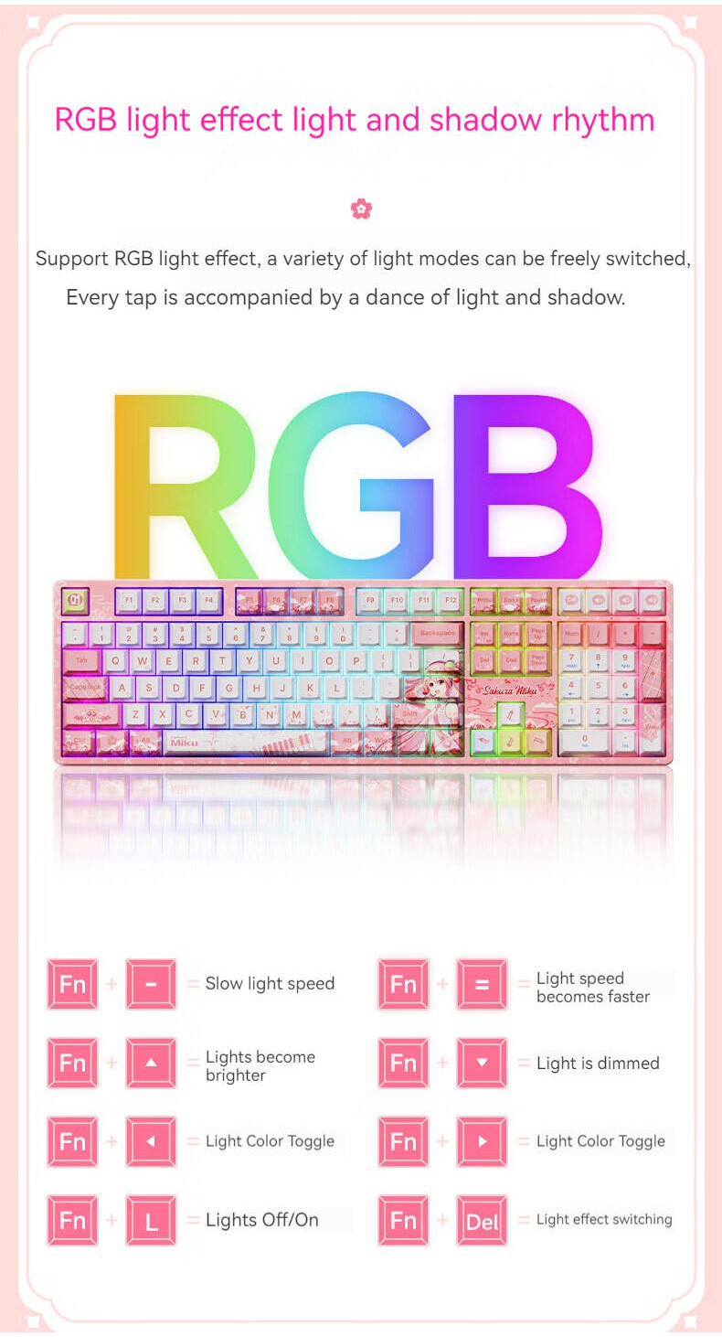 AKKO Hatsune Miku Genuine IP Co branded E-sports Game Customized the ...