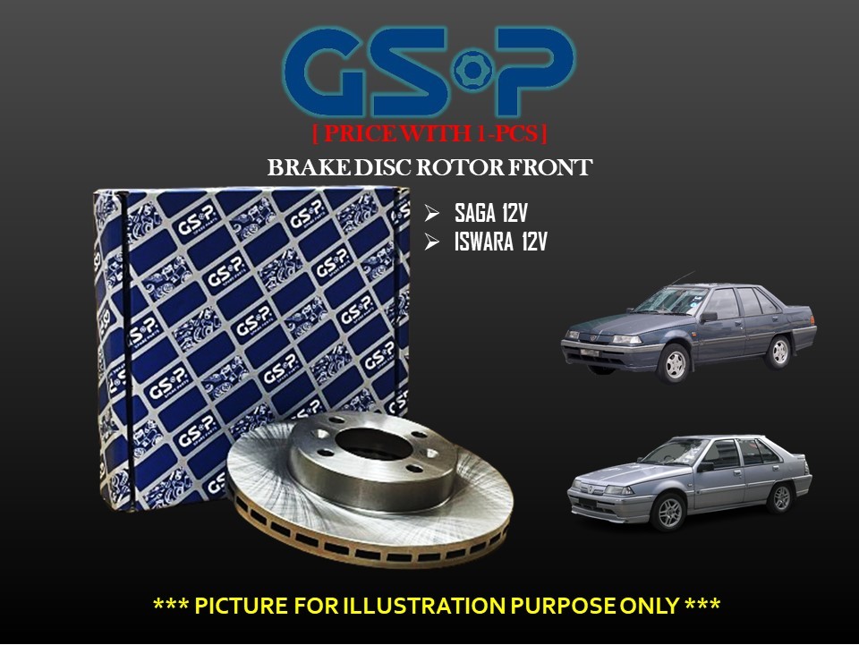 GSP - Proton Saga Iswara 12V Disc Rotor Brake Disc Front 900225 ...
