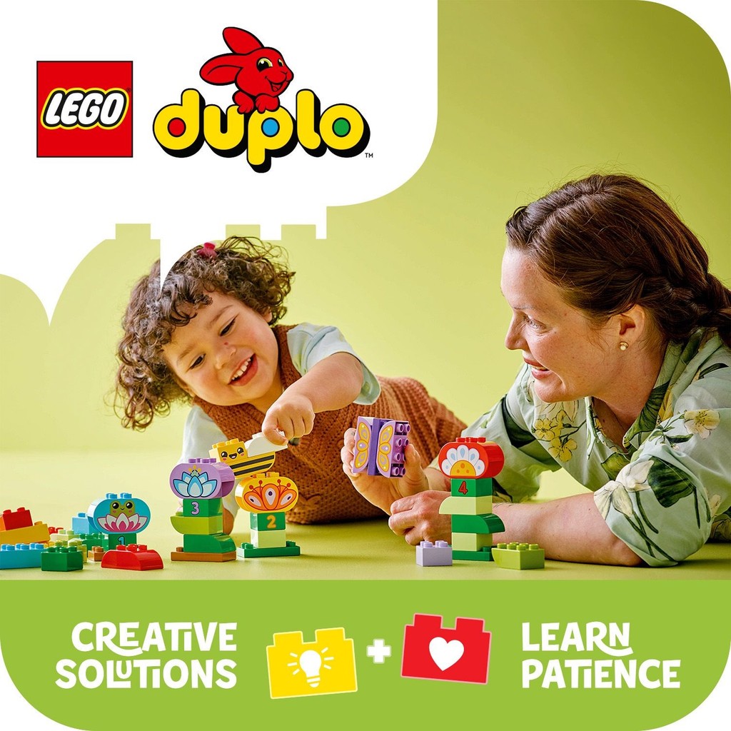 LEGO 10444 DUPLO Creative Garden & Flowers Building Toy Set (45 Pieces ...