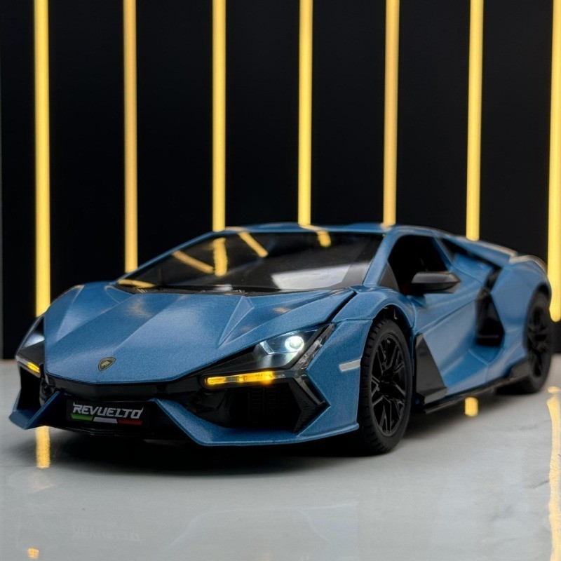 Simulation 1:24 Lambo Revuelto Alloy Super Car Model Sound Light ...