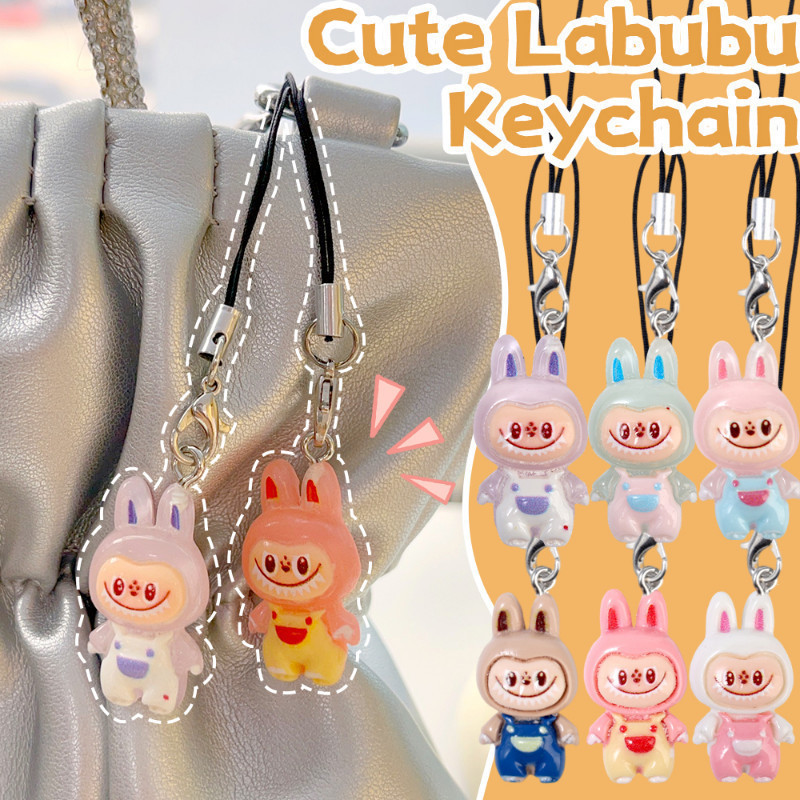 3Pcs Labubu Resin Keychain - Multiple Styles Labubu Doll Keyring - Bag ...
