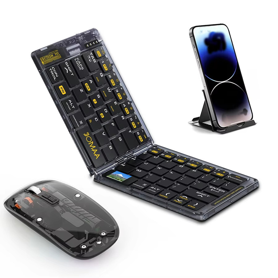 English&Thai Folding Wireless Keyboard Set Combo for iPad, Transparent ...