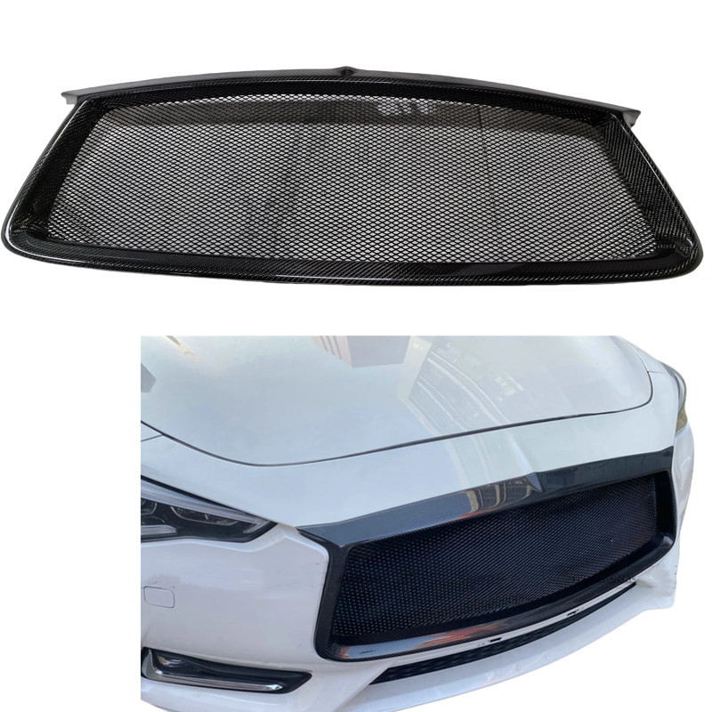 For Infiniti Q60 CV37 2017-2022 Front Grille Racing Grill Fiberglass ...