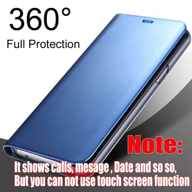 Full Protection Mirror Flip Bracket Phone Case For iPhone 16e 16 15 14 ...