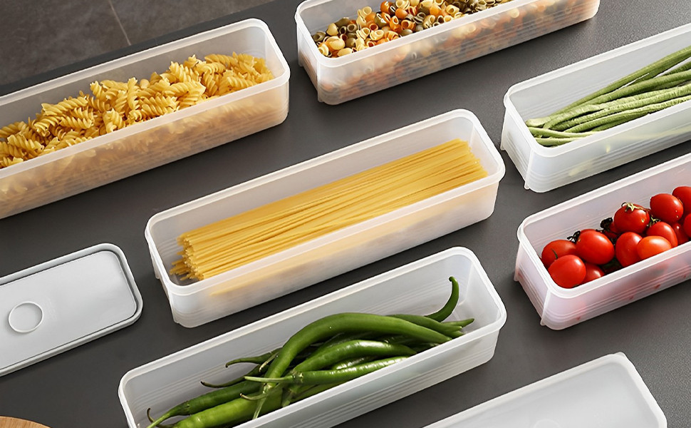 Rectangular Food Storage Box Sealed Noodles Pasta Container - Kitchen ...