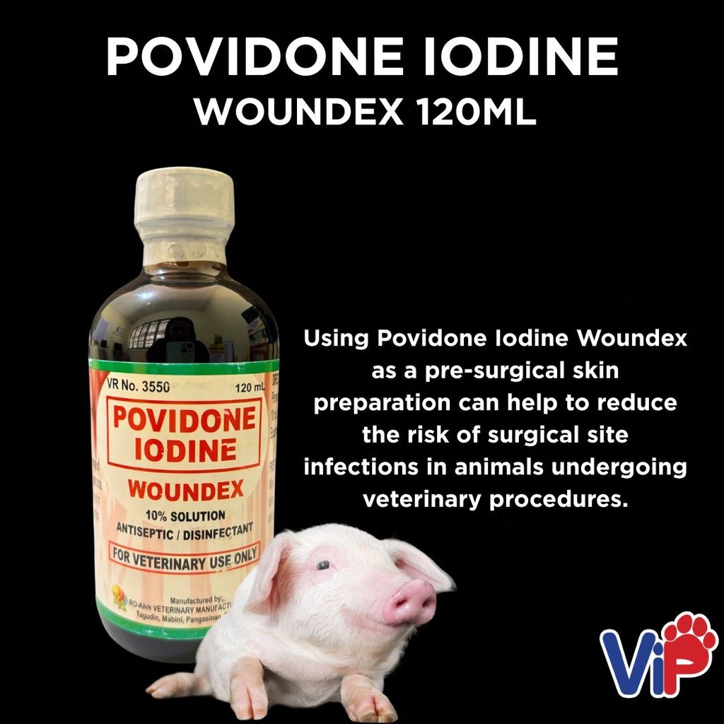 120ml Woundex Povidone Iodine Safe for Dogs, Cats, and Livestock ...