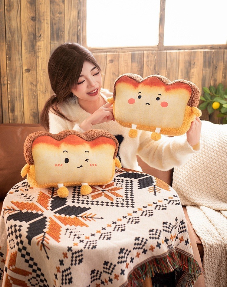 BCT Bread Doll Kawaii Toast, Plush Toys, Cute Toast, Warm Hands, 2-in-1 ...