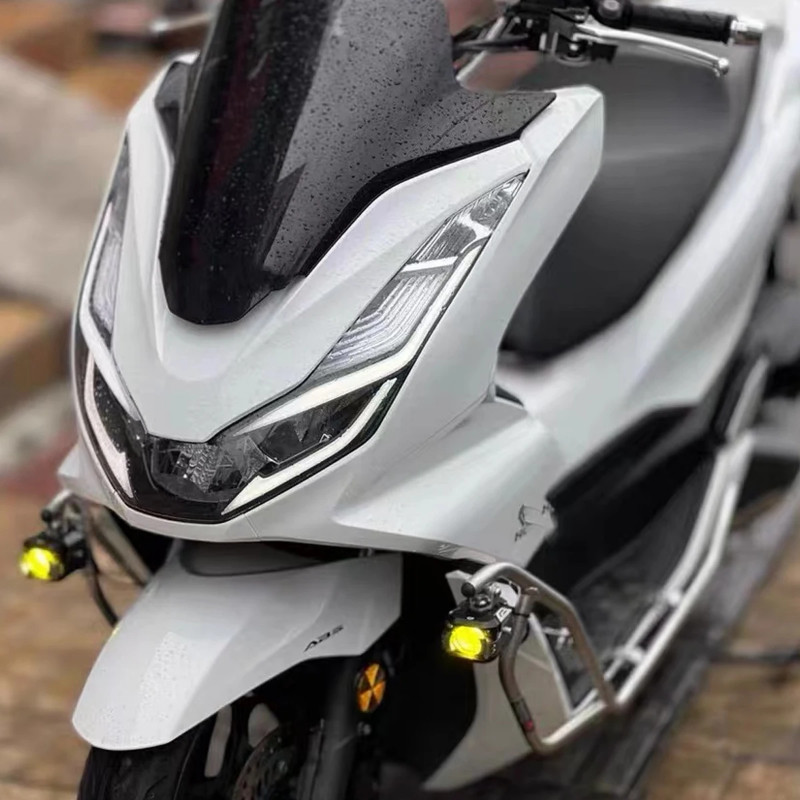 Motorcycle Engine Guard Bumper Stunt Cage Fairing Frame Crash Bar Protector Rear shelf exhaust ...