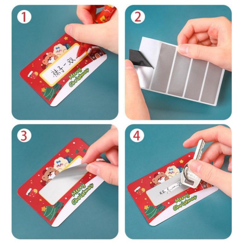 Christmas Reward Scratching Card Film Sticker Christmas Sticker DIY ...