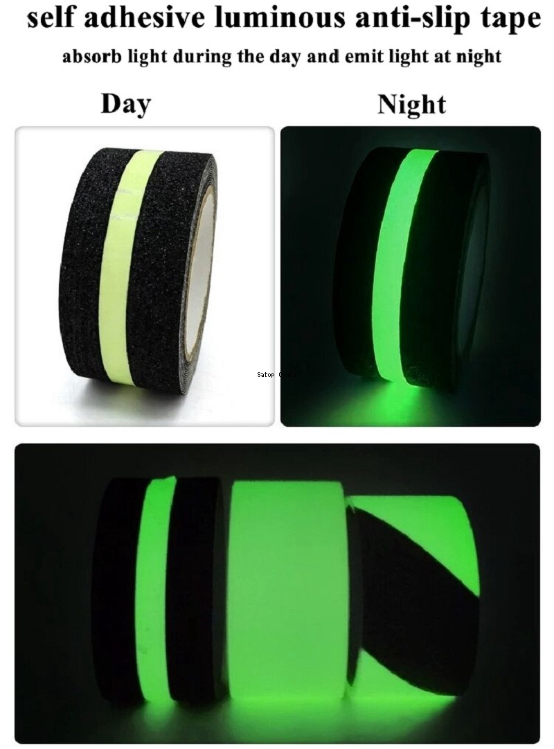 5CM*5M Anti Slip Tapes Glow in The Dark Strip Luminous Green Waterproof ...