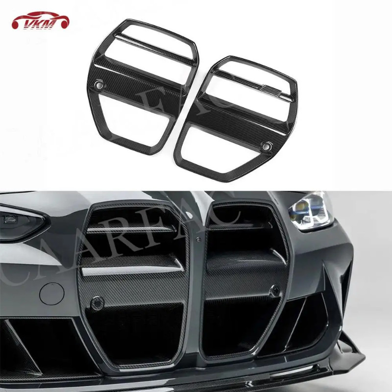 For G80 G82 G83 Dry Carbon Fiber Car Front Bumper Kidney Grille Dual ...