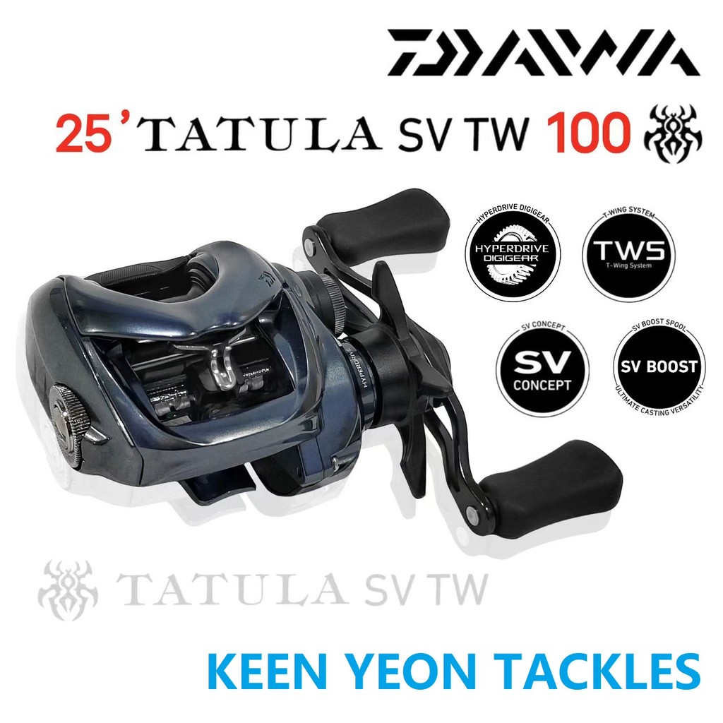 2025' DAIWA TATULA SV TW100 / 2024’ TATULA TW100 / TATULA SV TW150 BAITCASTING FISHING REEL ...