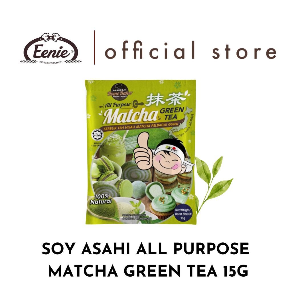 SOY ASAHI ALL PURPOSE MATCHA GREENTEA POWDER | HALAL | 15G | Shopee ...