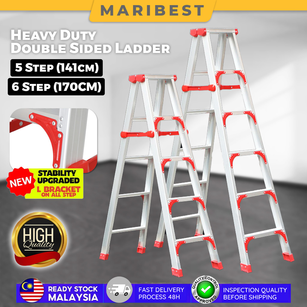 Heavy Duty Ladderman Double Sided Ladder Aluminium Multi Purpose Ladder ...