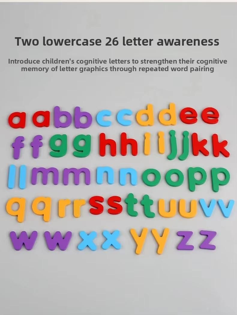 Colorful Alphabet Number Wooden Puzzles Kids Intelligent Matching Game ...