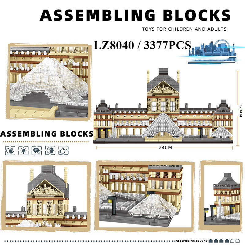 LEZI Mini Blocks Royal Garden Architecture Castle Palace Building ...
