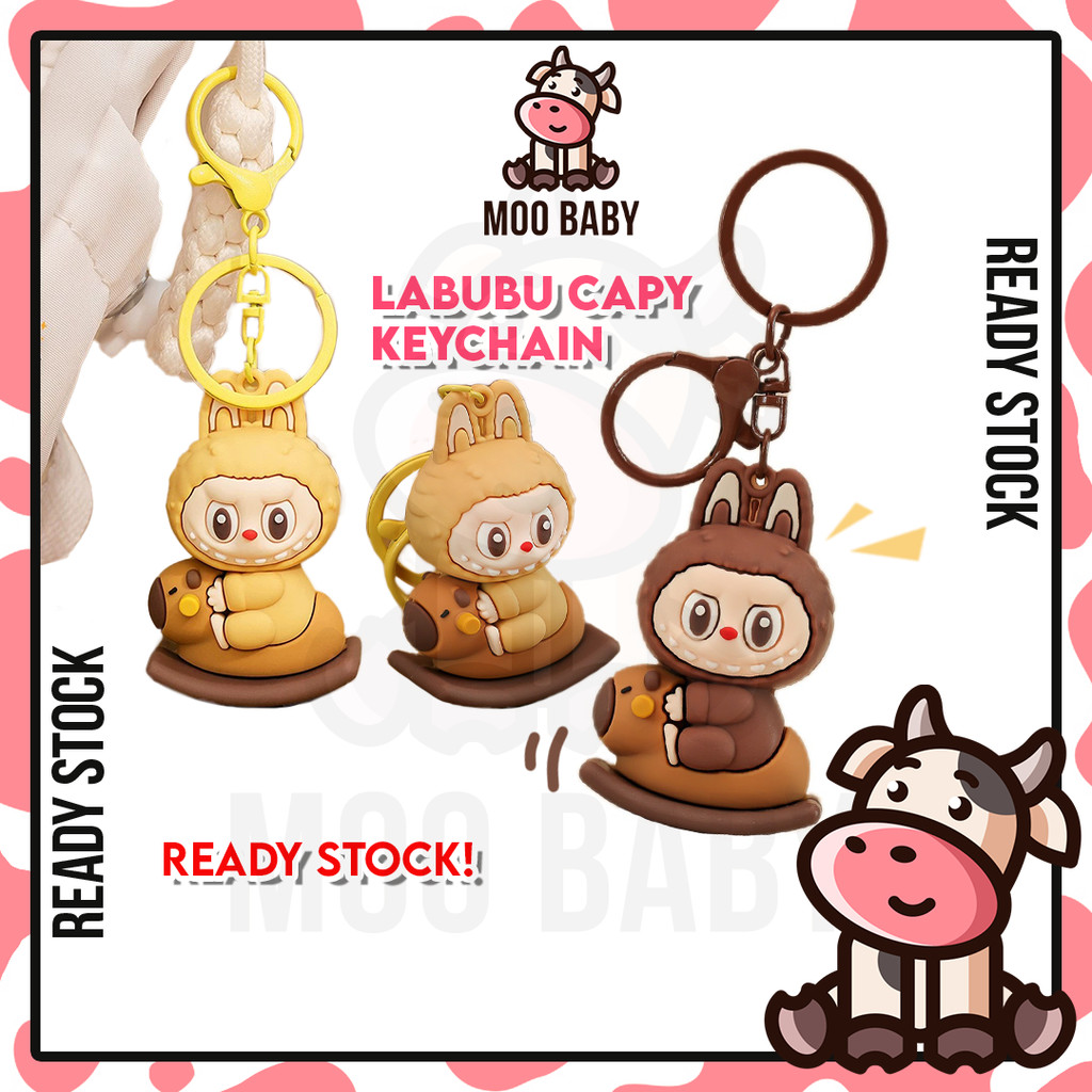 ⭐Moo Baby Kicin Labubu Keychain Murah Labubu Keychain Labubu Mini ...