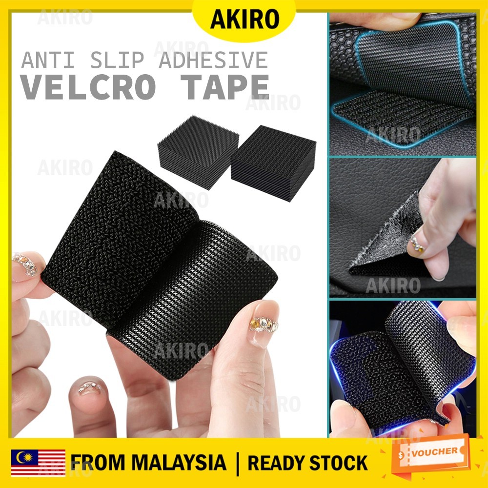 AKIRO 4set Magic Tape Carpet Double Sided Magic Sticker Fixed Hook Loop ...