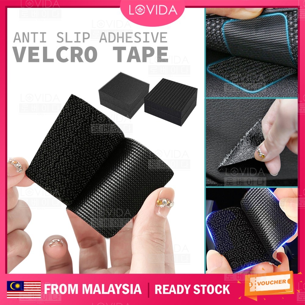 LOVIDA 4set Magic Tape Carpet Double Sided Magic Sticker Fixed Hook ...