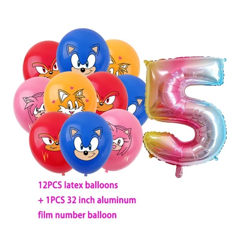 Sonic series new pink themed party decoration tableware, banners ...