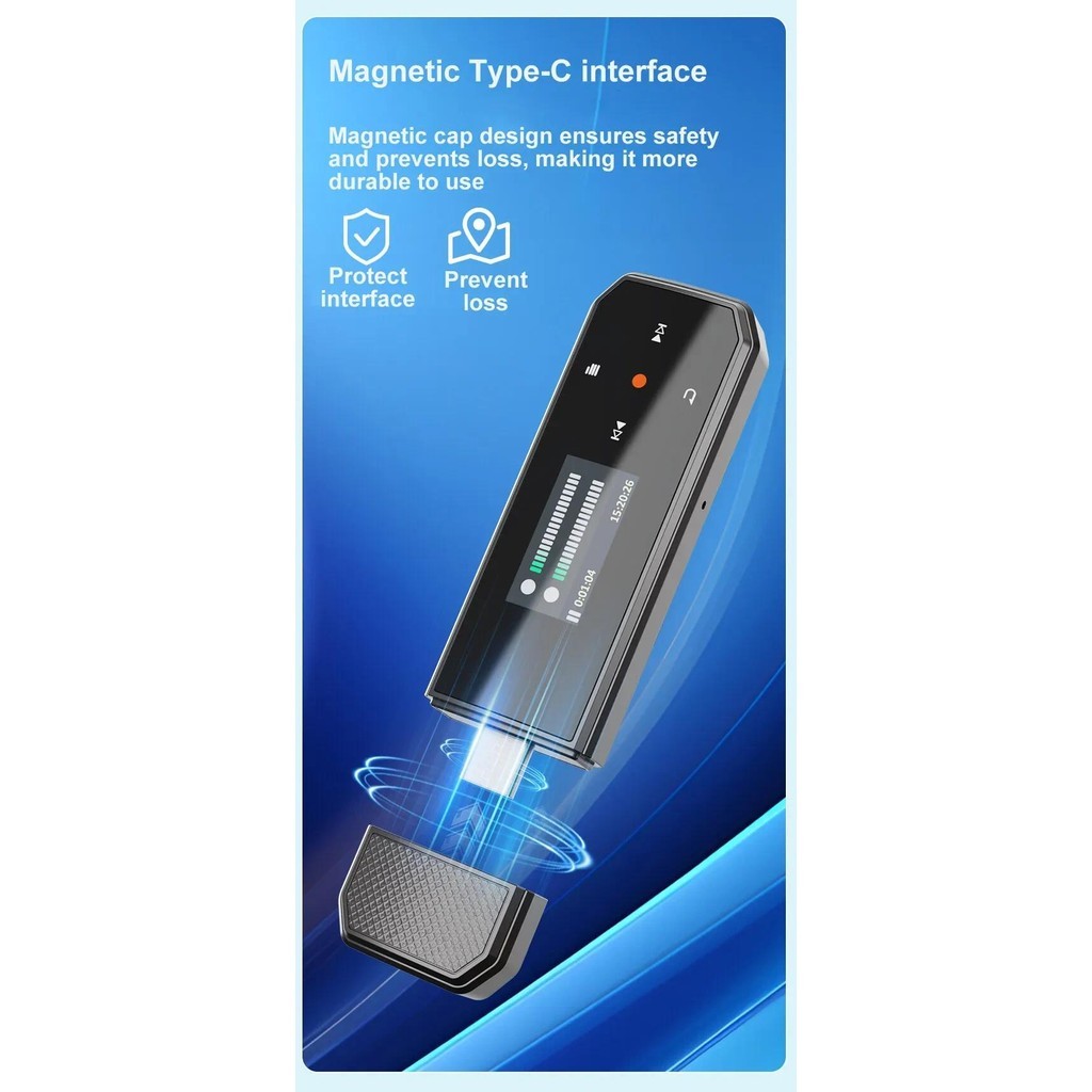 RUIZU X80 USB MP3 Player Mini 64GB Touch Key Bluetooth 5.3 Sports Clip ...