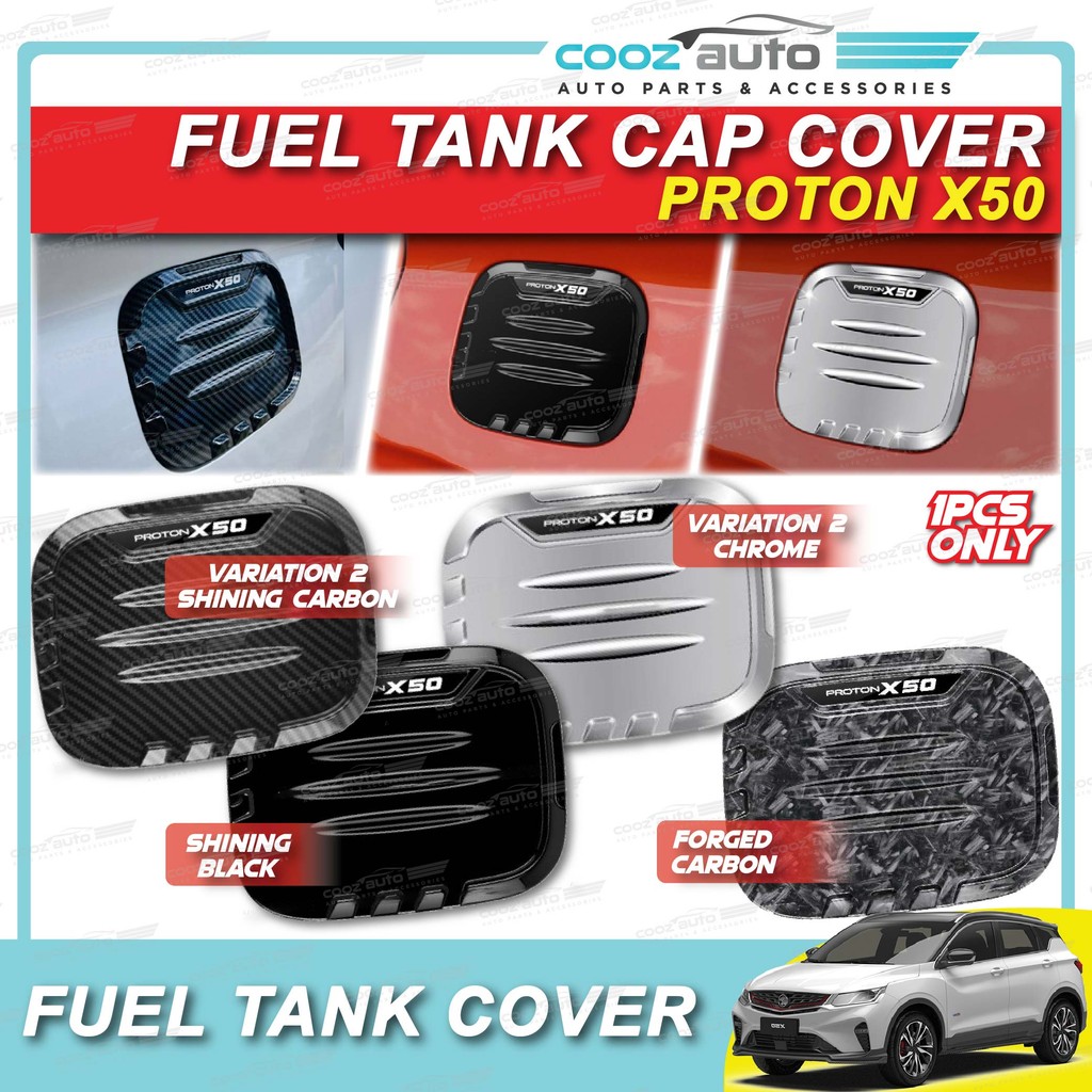 Proton X50 X-50 Fuel Tank Cover Protector Fuel Cap Trim Chrome Carbon ...