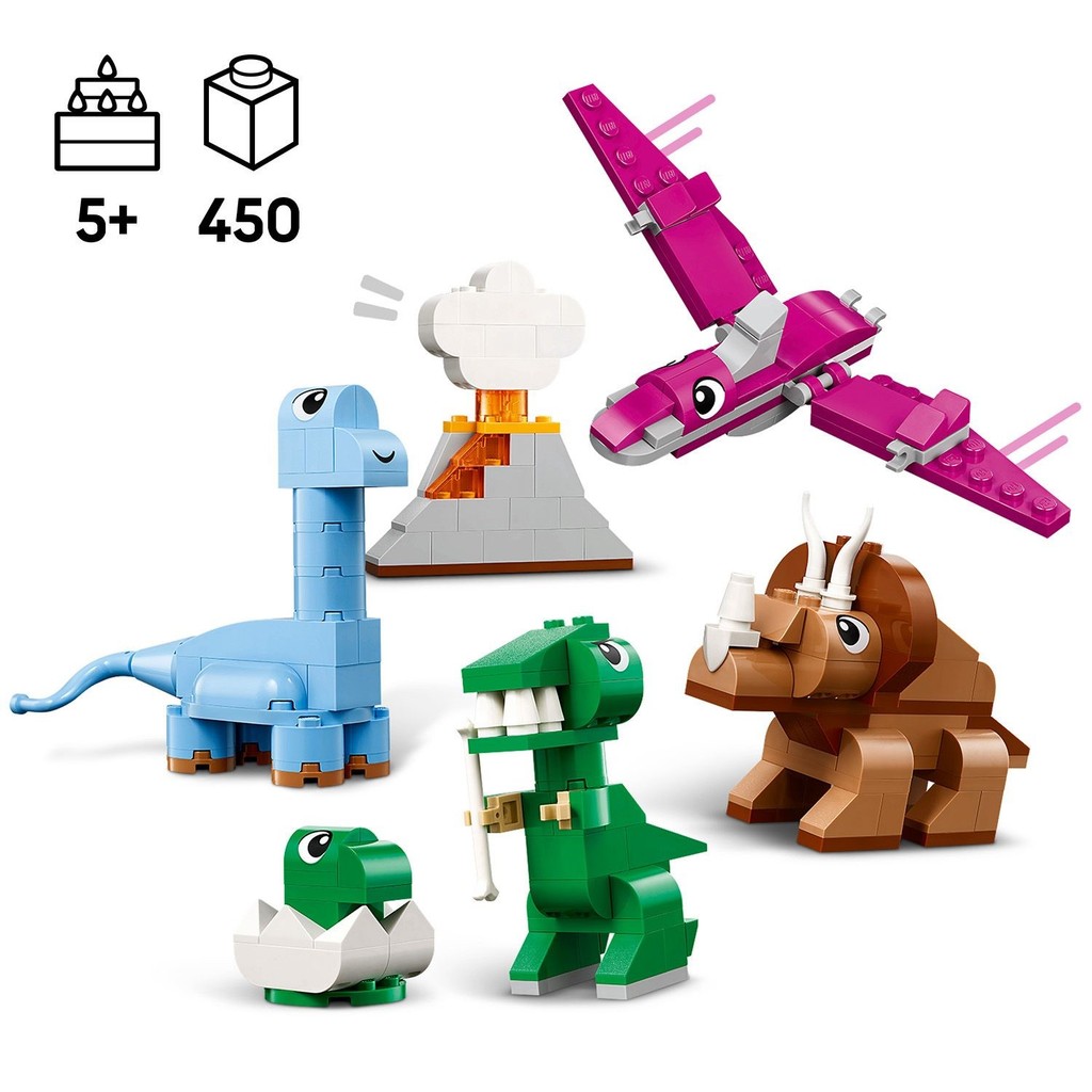 LEGO 11041 LEGO Classic Creative Dinosaurs Building Toy Set (450 Pieces ...