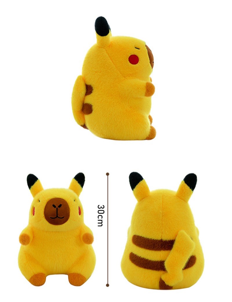 Pokemon Pikachu Capybara Plush Doll Cute Cartoon Capybara Creativity ...