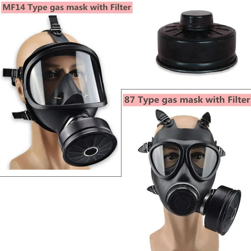MF14/87 Type Gas Mask Full Face Masks Classic Chemical Respirator Self ...