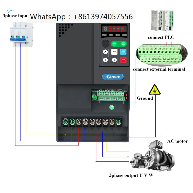 VFD inverter 380V 400V 440V 460V AC variable frequency drive, used for adjustable speed control ...