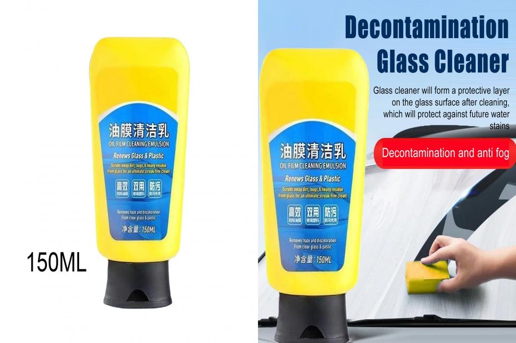 Car Glass Cleaner Oil Film Remover Quick Easy Car Window Cleaner Kit ...