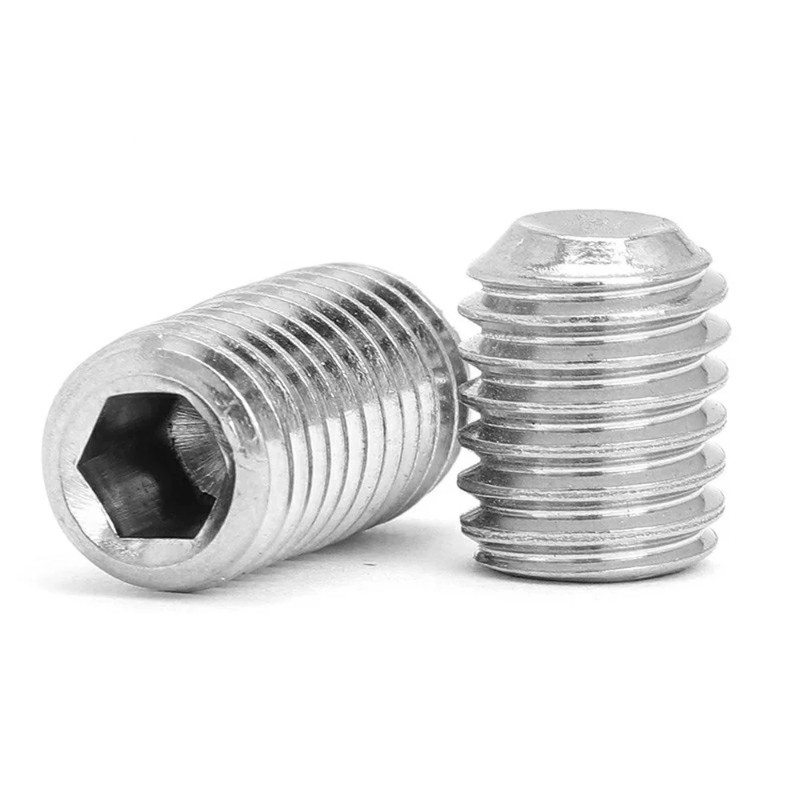 M6 M8 M10 M12 M14 M16 304 Stainless Steel Hexagon Socket Concave End Set Screws Headless Machine ...