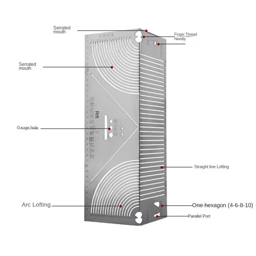 Multifunction Four-sided Ruler Parallel Line Drawing Tool Square Tube ...