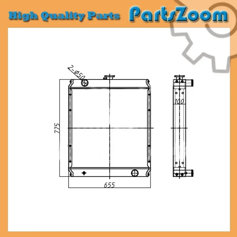 Water Tank Radiator 196-8031 for Caterpillar CAT 311C 312C Engine 3064 ...
