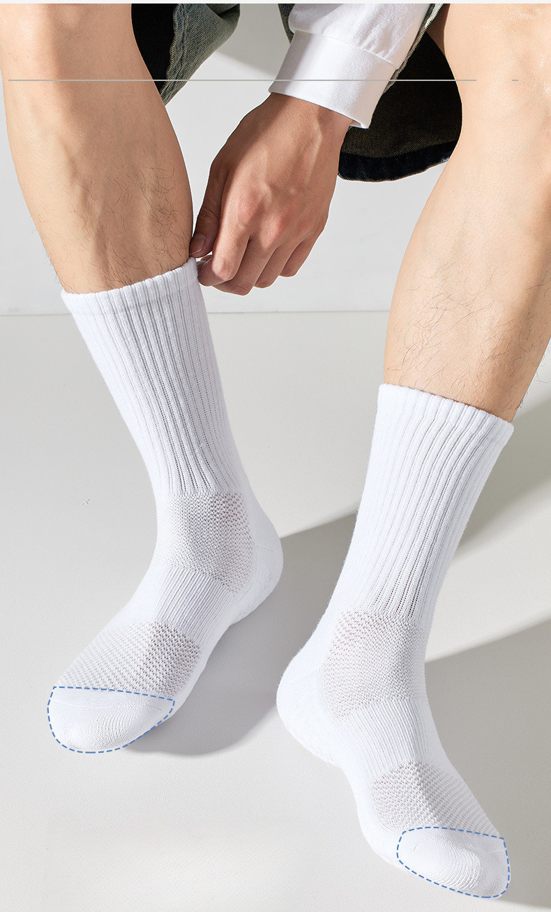 3 Pairs of Thick Bottom High-Top Basketball Socks for Couples ...