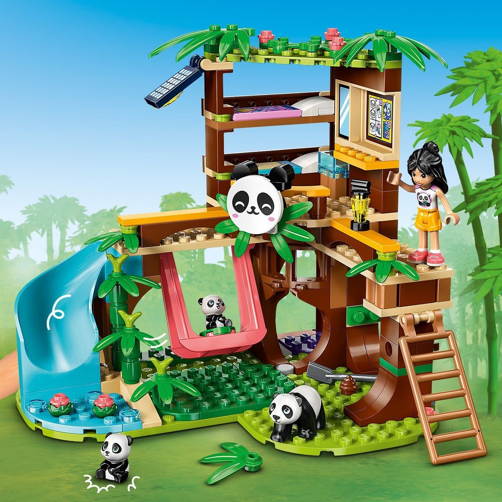 LEGO 42648 Friends Panda Sanctuary Animal Care Building Toy Set (243 ...