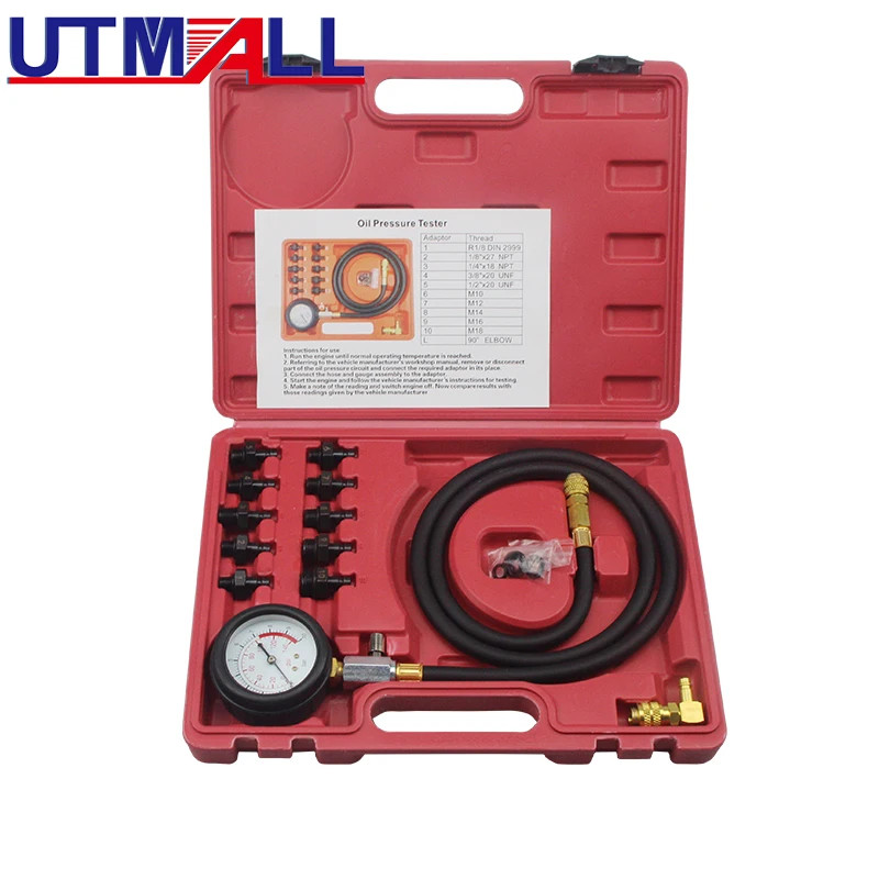 Full System Automotive Engine Oil Pressure Test Kit Tester Car Garage ...
