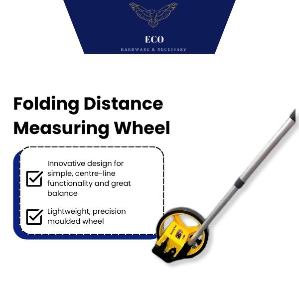 ECO HARDWARE Folding Distance Measuring Wheel Analog Counter Measure ...