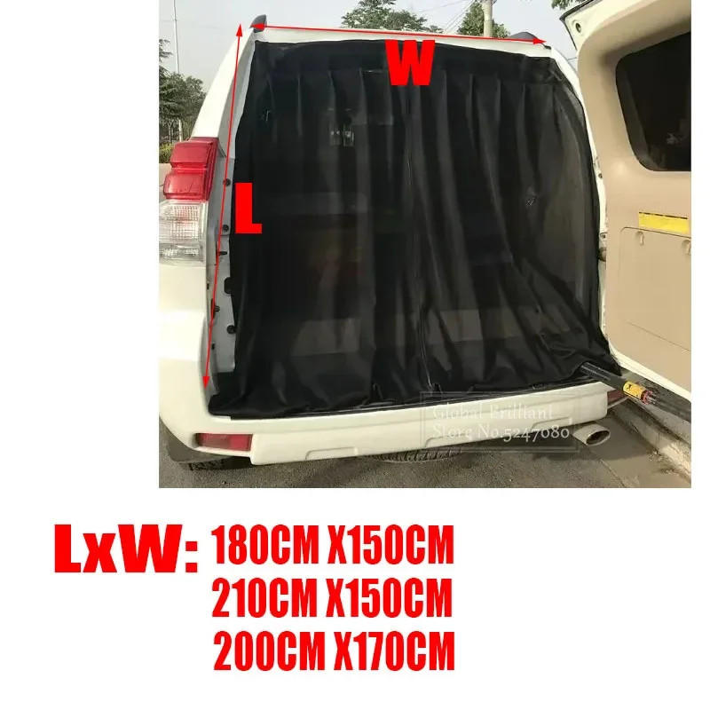 Universal Car Tailgate Mosquito Net Magnetic Curtains Ventilation Mesh ...
