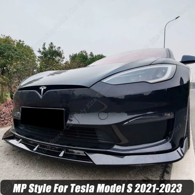 MP Style For Tesla Model S 2021 2022 2023 Front Lip Bumper Body Kits ...