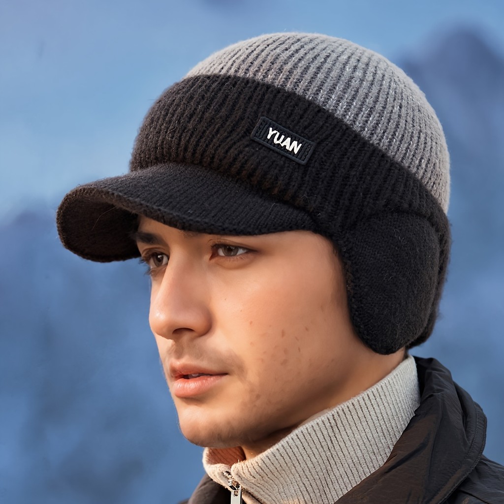 Adventure Ready, Dual-Tone Knit Baseball Cap - Warm, Thick & Breathable ...