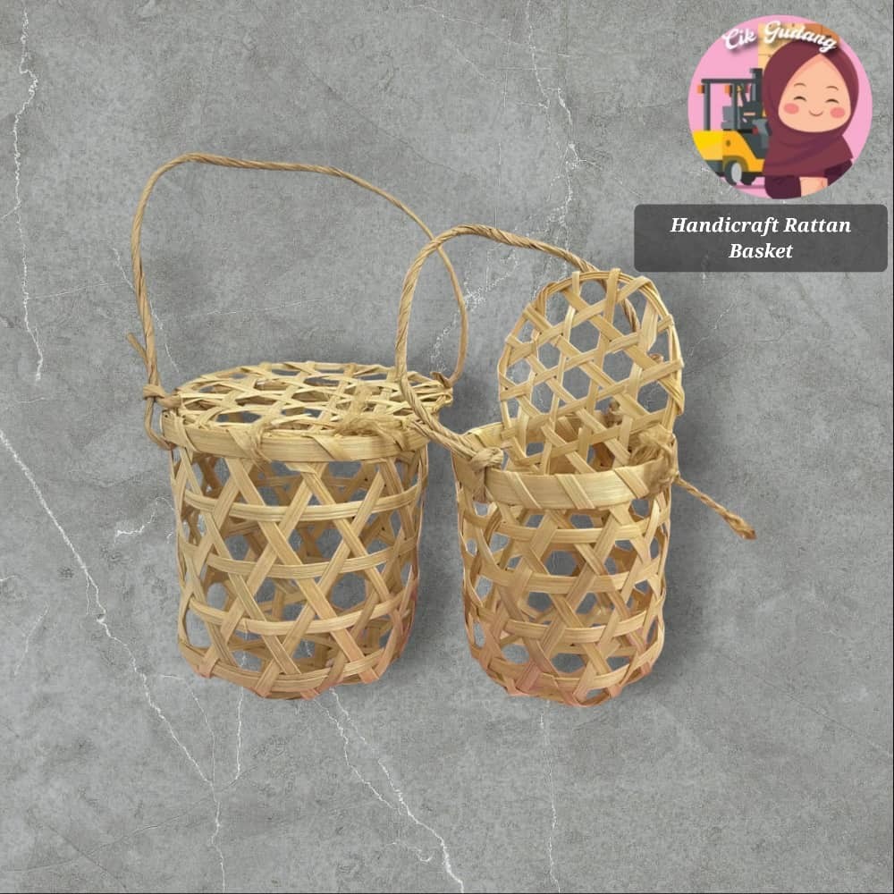 Mini Rattan Basket With Handle For Souvenir Wedding Ceremony Event Mini ...