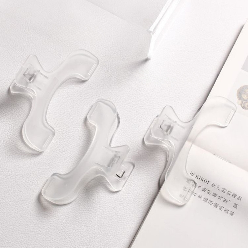 Transparent Plastic Book Clip Simple Reading Aid Fixed Book Holder ...