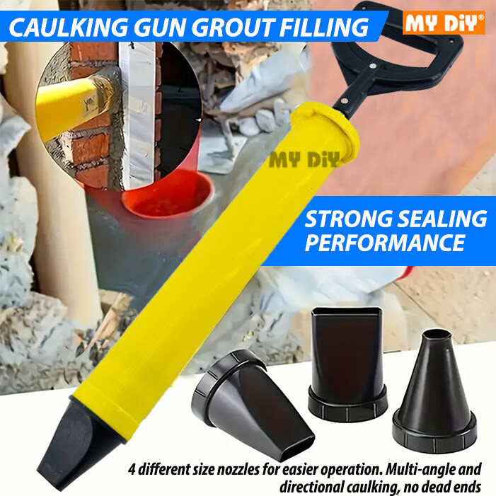 Cement Mortar Caulking Gun with 4 Nozzles 4 in1 Cement Grouting Gun ...