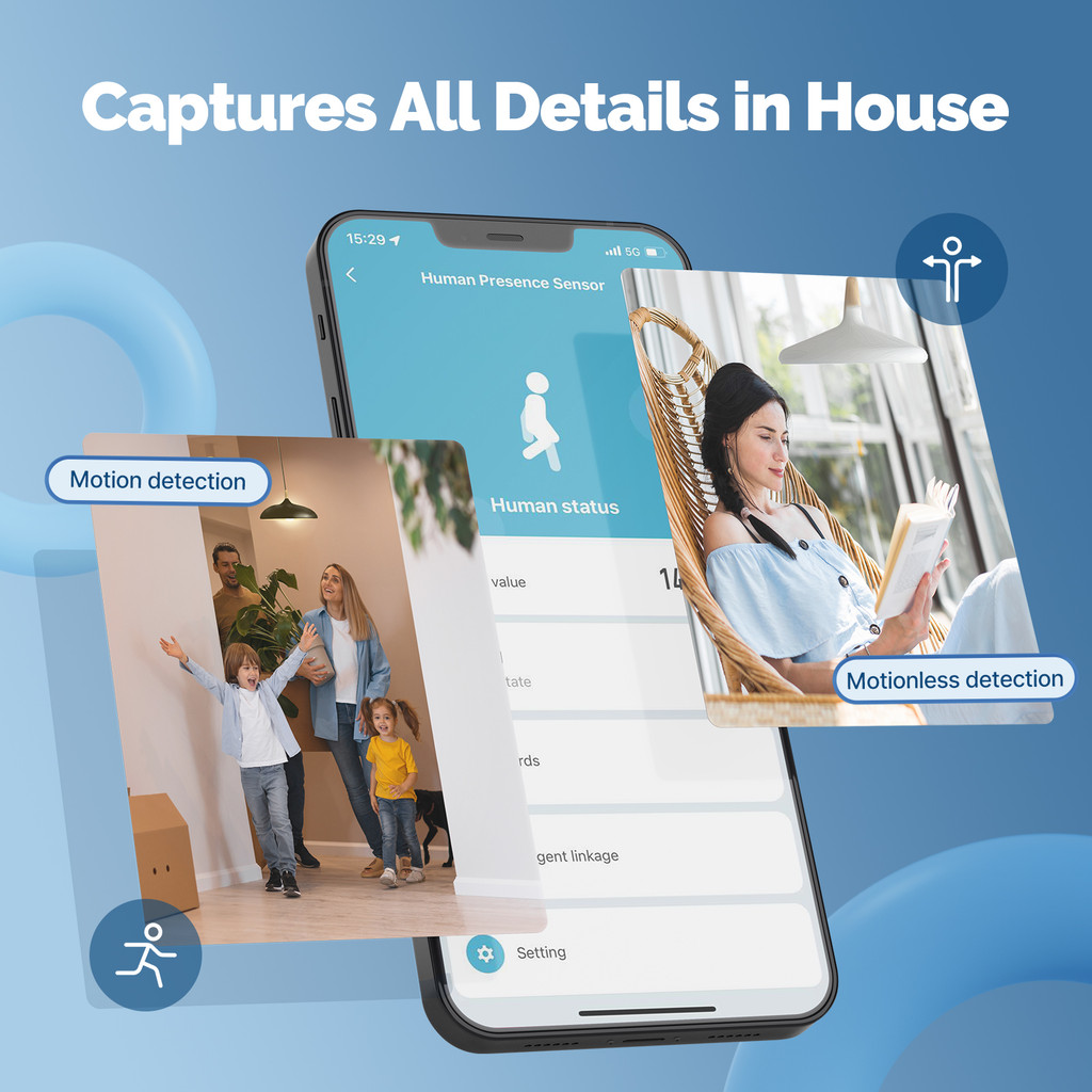 MOES Tuya WiFi Smart Human Presence Sensor Motion and Motionless ...