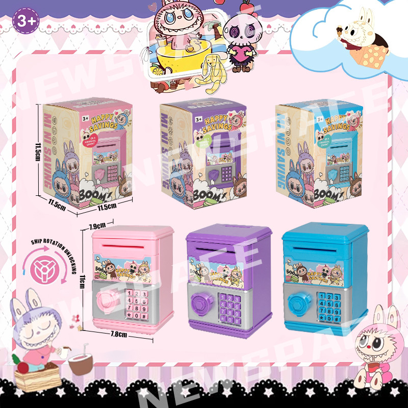 【ReadyStock 🇲🇾】Labubu Kuromi MINI Piggy Bank For Kids Tabung Duit Kanak ...