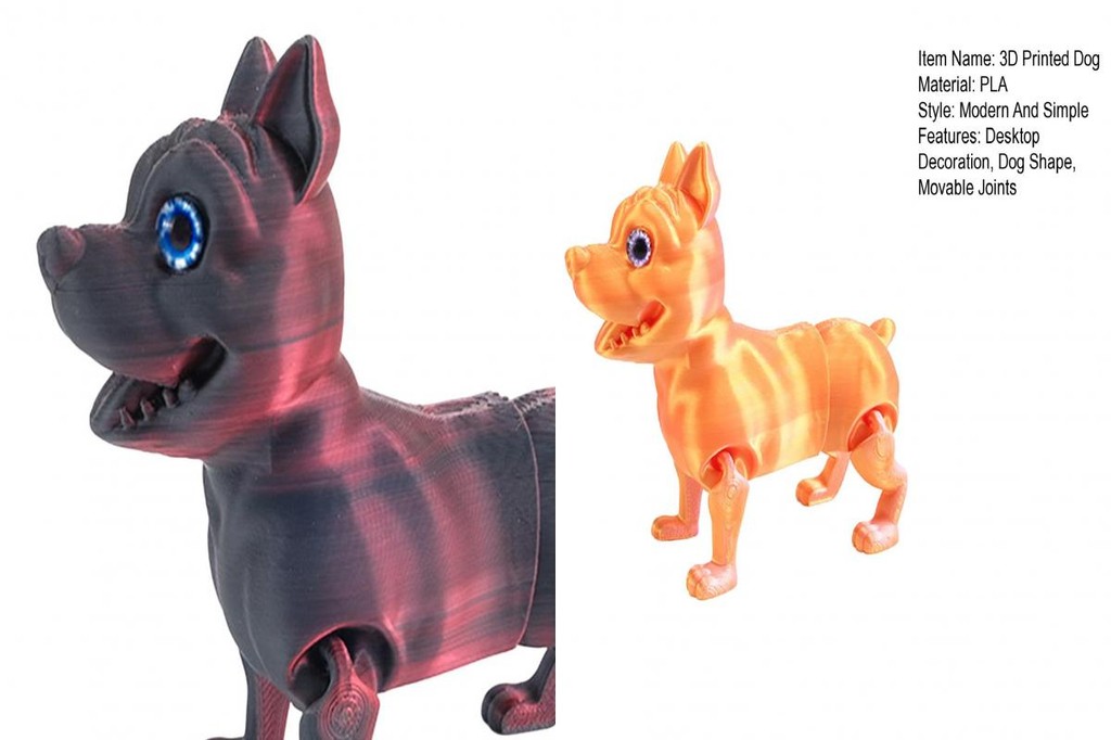 SL Movable Dog Figurine 3d Printed Dog Model Realistic Pit Bull Dog ...