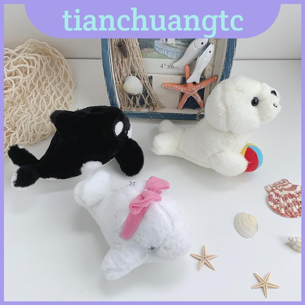 Soft Cute And Dolphin Whale Seal Plush Keychain Toy Adorable Stuffed ...