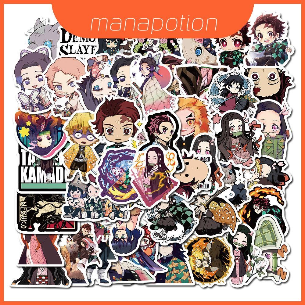 Kimetsu Japanese Anime No Yaiba Stickers Set 50pcs Waterproof Pvc ...